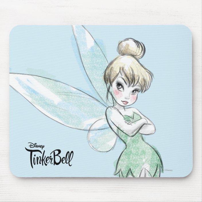 Tinker Bell | Arms Crossed Pastel Mouse Pad | Zazzle.com