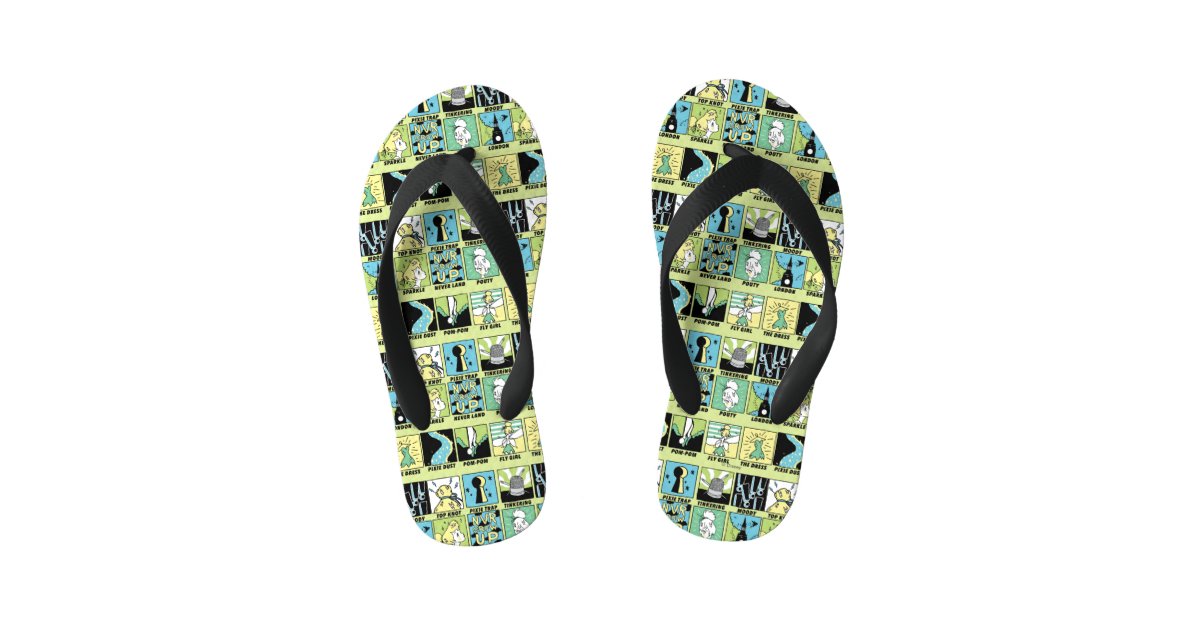 Tinker Bell | Cute Comics Kid's Flip Flops | Zazzle