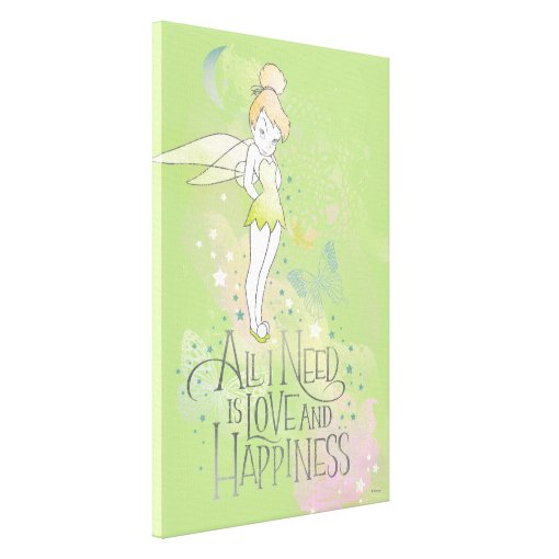 Tinker Bell Love And Happiness Canvas Print | Zazzle