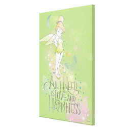 Tinker Bell Love And Happiness Canvas Print | Zazzle