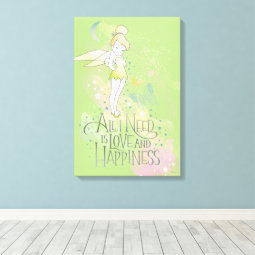 Tinker Bell Love And Happiness Canvas Print | Zazzle