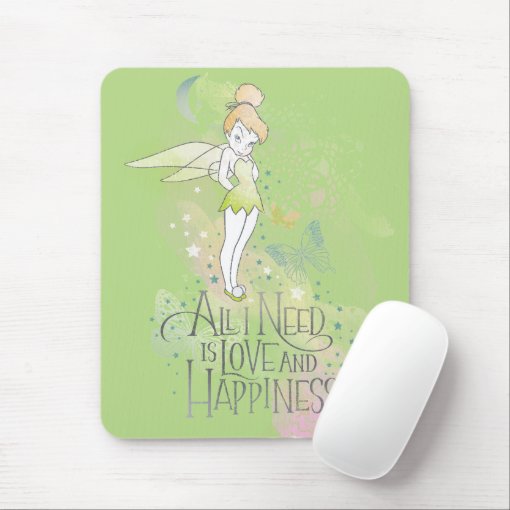 Tinker Bell Love And Happiness Mouse Pad | Zazzle