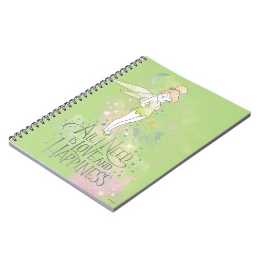 Tinker Bell Love And Happiness Notebook | Zazzle