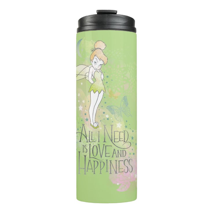 Tinker Bell Love And Happiness Thermal Tumbler | Zazzle