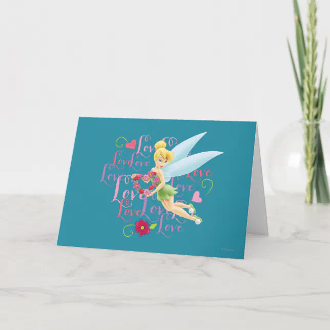 Tinker Bell Love Holiday Card | Zazzle