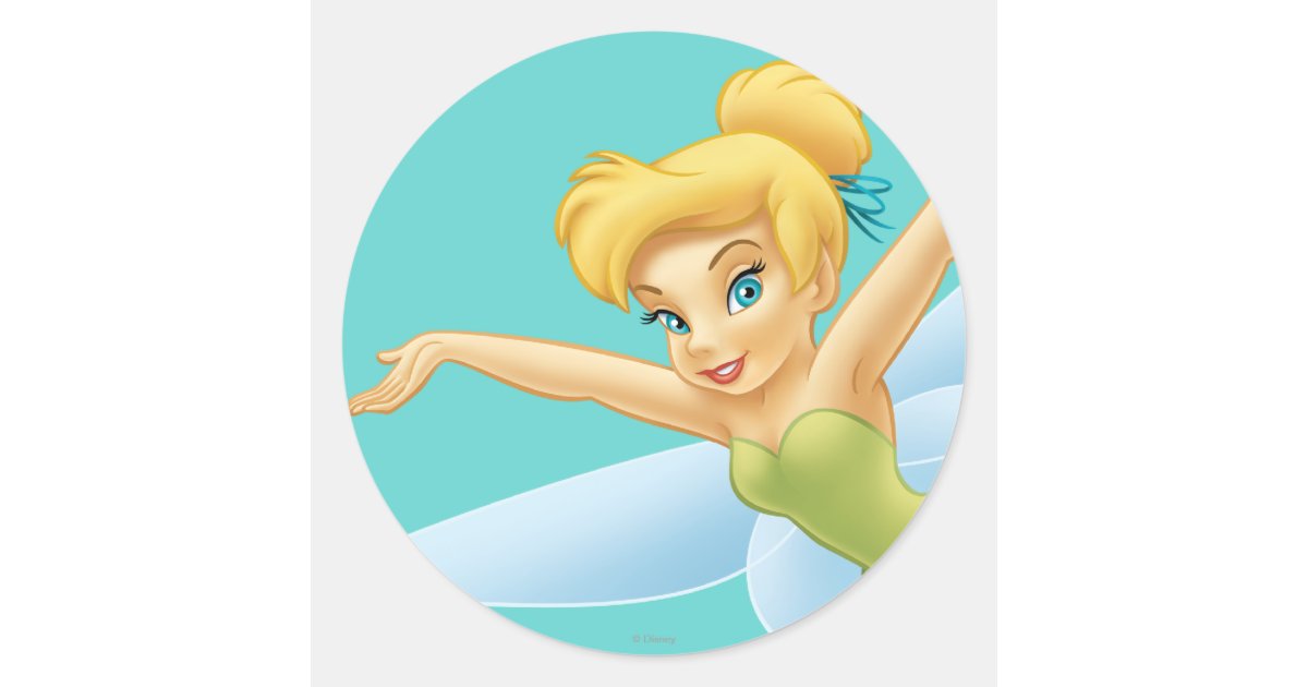 Tinker Bell Pose 12 Classic Round Sticker | Zazzle