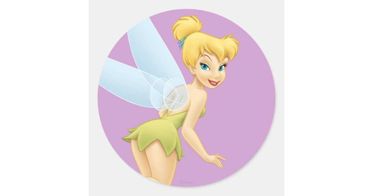 Tinker Bell Pose 2 Classic Round Sticker Zazzle