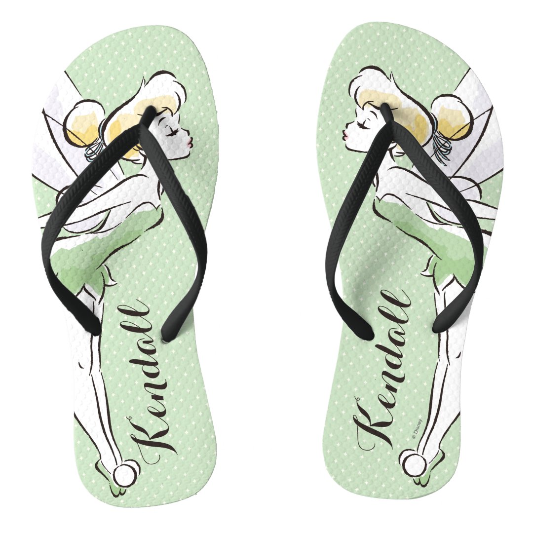 Tinker Bell | Pretty Little Pixie Flip Flops | Zazzle