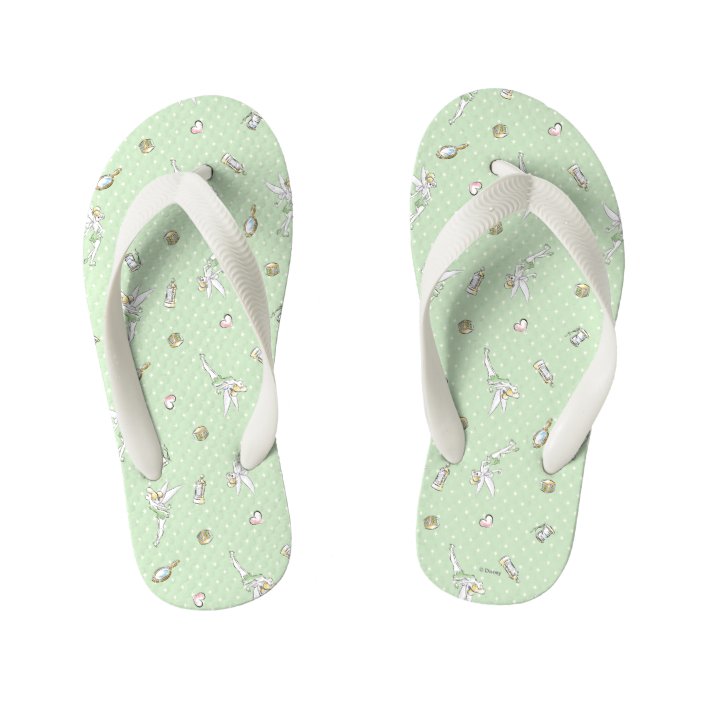Tinker Bell | Pretty Little Pixie Kid's Flip Flops | Zazzle.com