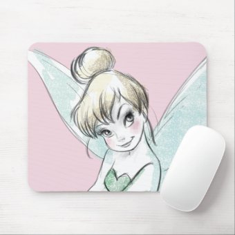Tinker Bell | Sitting Pastel Mouse Pad | Zazzle