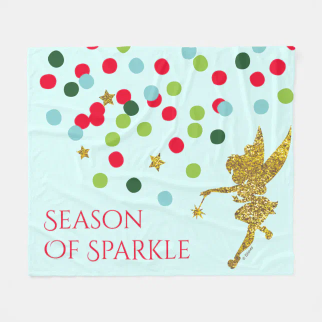 Tinker Bell | Tinker Bell Christmas Sparkle Fleece Blanket | Zazzle