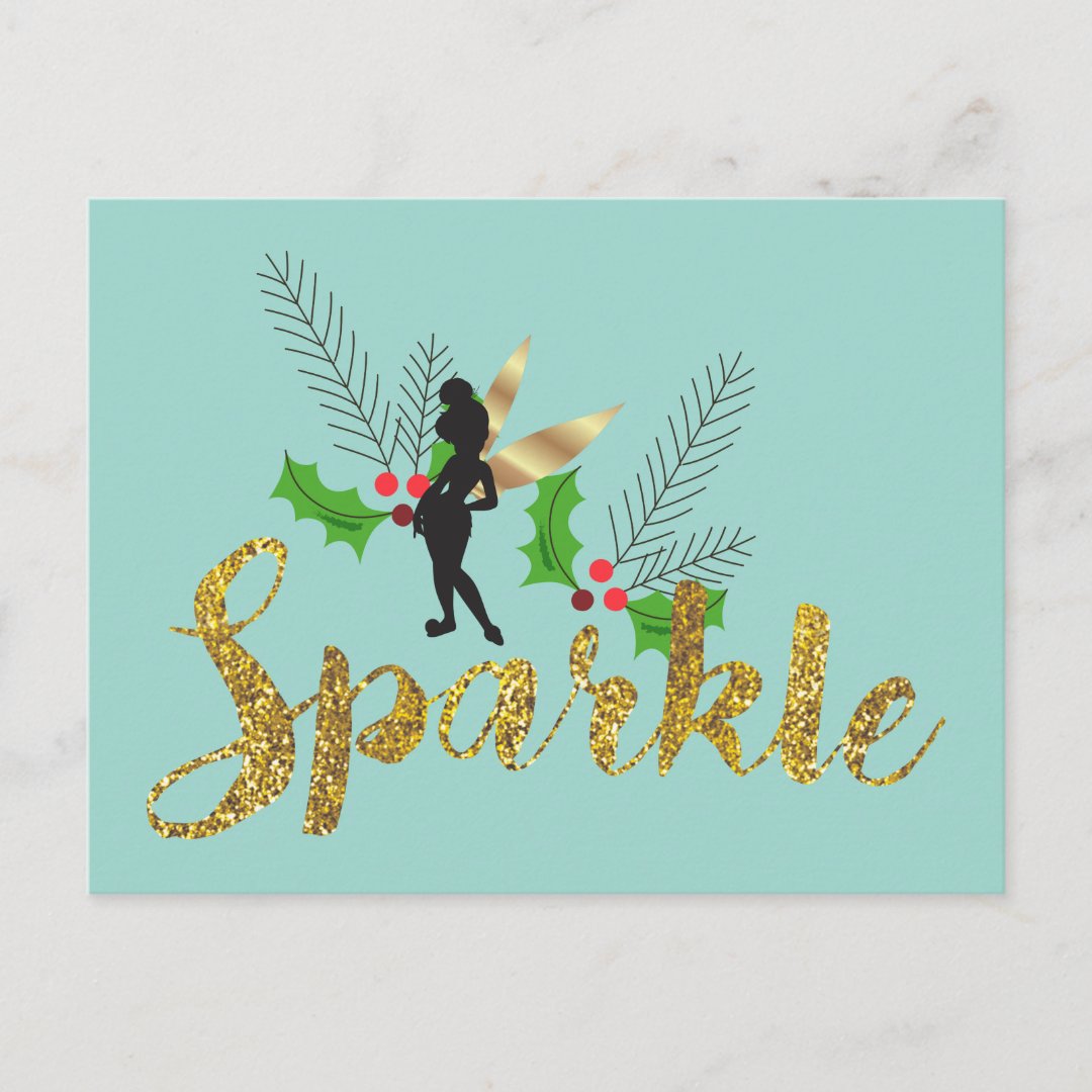 Tinker Bell | Tinker Bell Christmas Sparkle Holiday Postcard | Zazzle