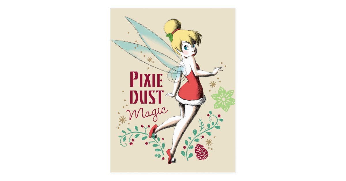 Tinker Bell | Vintage Pixie Dust Magic Postcard | Zazzle.com