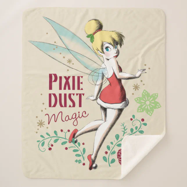 Tinker Bell | Vintage Pixie Dust Magic Sherpa Blanket | Zazzle