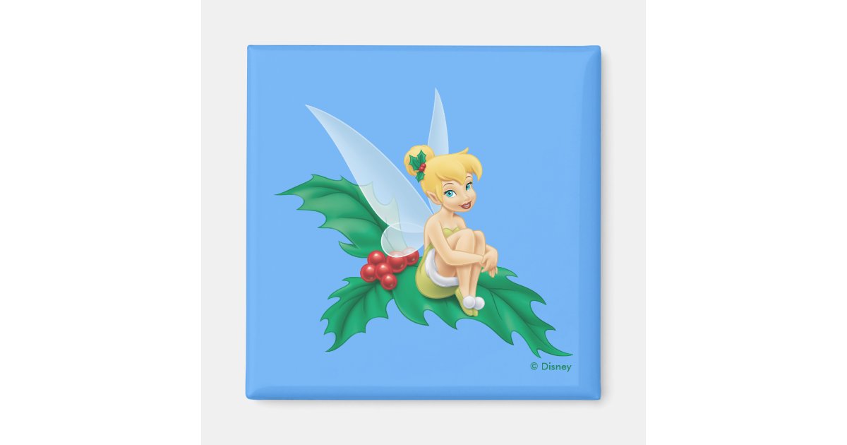 Tinkerbell | Christmas Holly Magnet | Zazzle