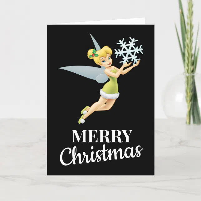 Tinkerbell | Christmas Snowflake Holiday Card | Zazzle