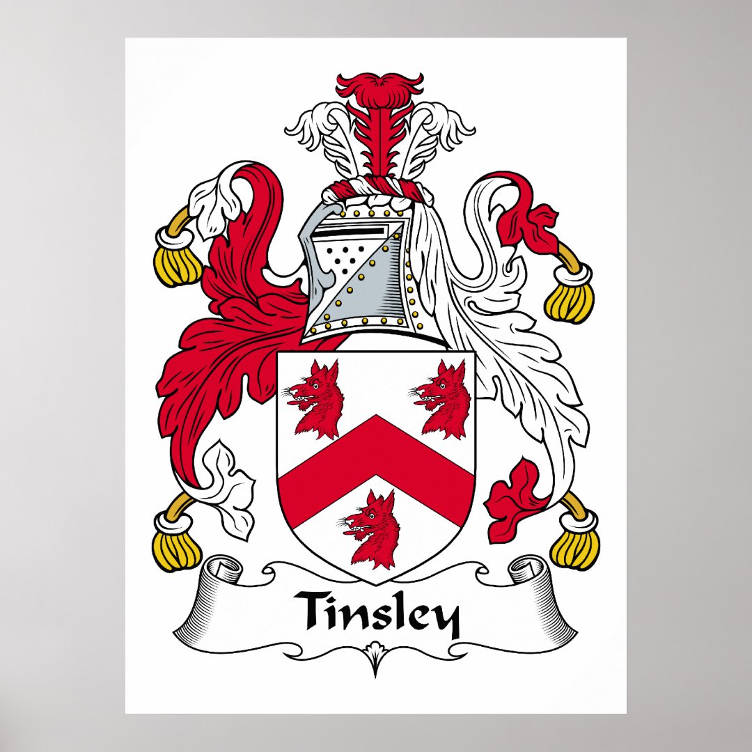 Tinsley Family Crest Poster | Zazzle