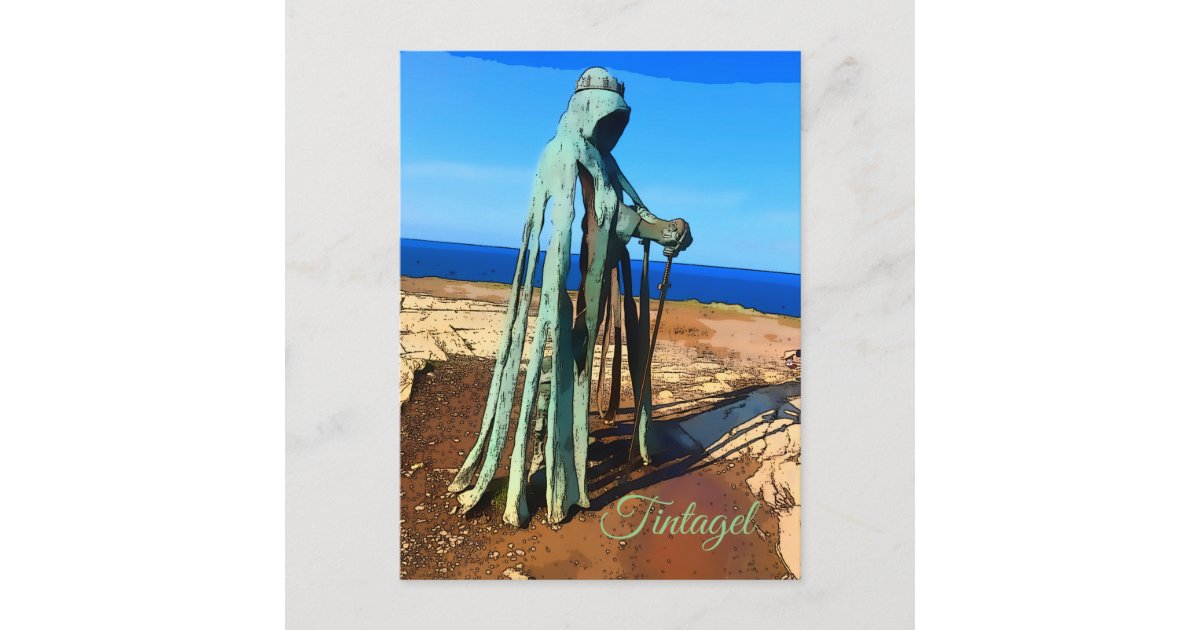 Tintagel King Arthur Monument Cornwall Postcard | Zazzle