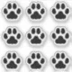 Tiny Cat Paw Prints Black Animal Tracks Stickers | Zazzle
