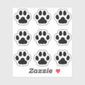 Tiny Cat Paw Prints Black Animal Tracks Stickers | Zazzle