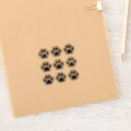 Tiny Cat Paw Prints Black Animal Tracks Stickers | Zazzle