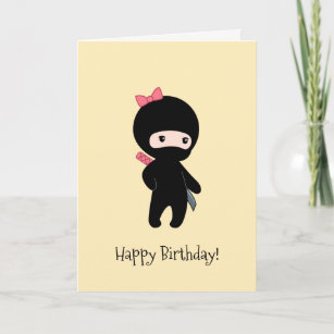 Ninja Birthday Cards | Zazzle