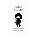 Tiny Ninja Holding Throwing Star Address Rubber Stamp | Zazzle