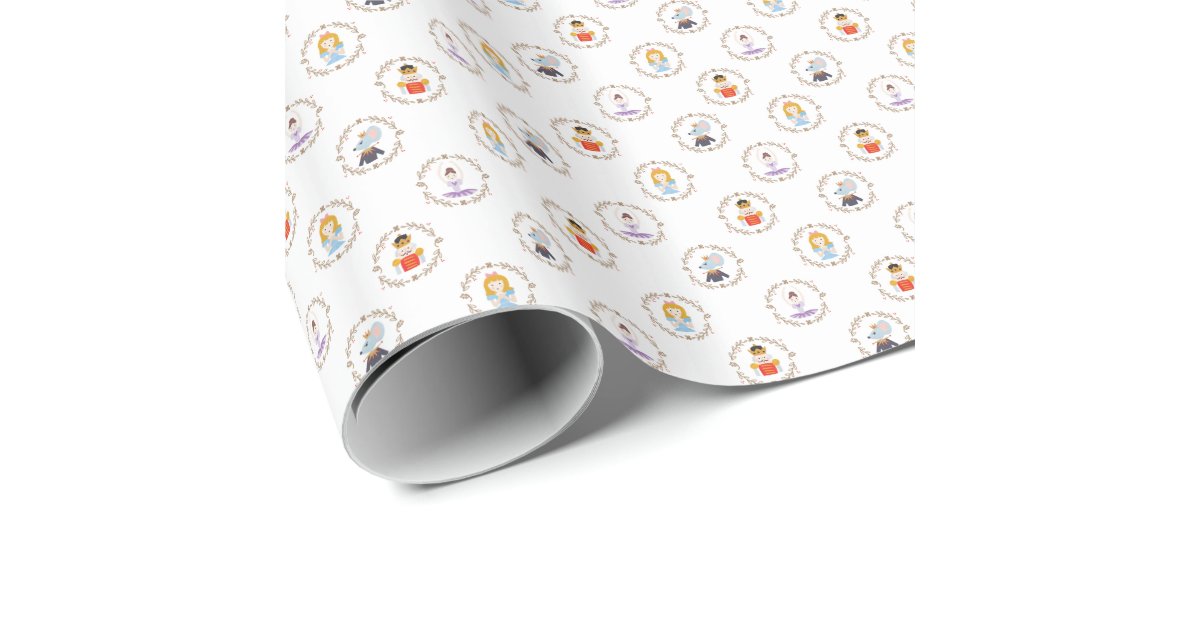 Tiny Nutcracker Characters Wrapping Paper | Zazzle.com