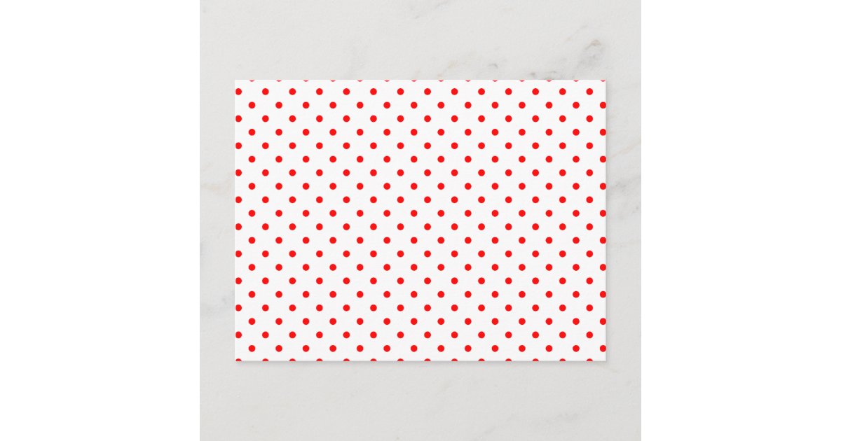 Tiny Red Polka Dots Postcard | Zazzle