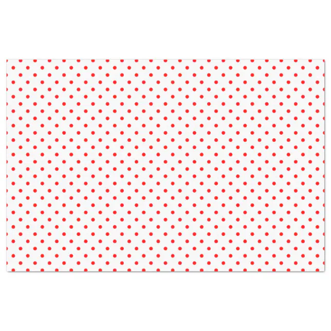 Tiny Red Polka Dots Tissue Paper | Zazzle