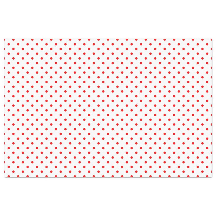 Tiny Red Polka Dots Tissue Paper | Zazzle