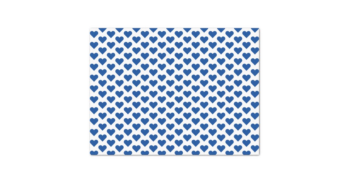 Tiny Royal Blue Hearts Pattern Tissue Paper | Zazzle