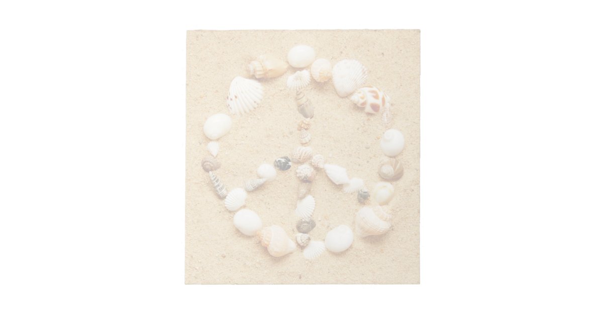 Tiny Seashell Peace Sign Notepad | Zazzle