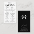 Tiny Tattoo Aftercare Instructions Minimalist Logo Business Card | Zazzle