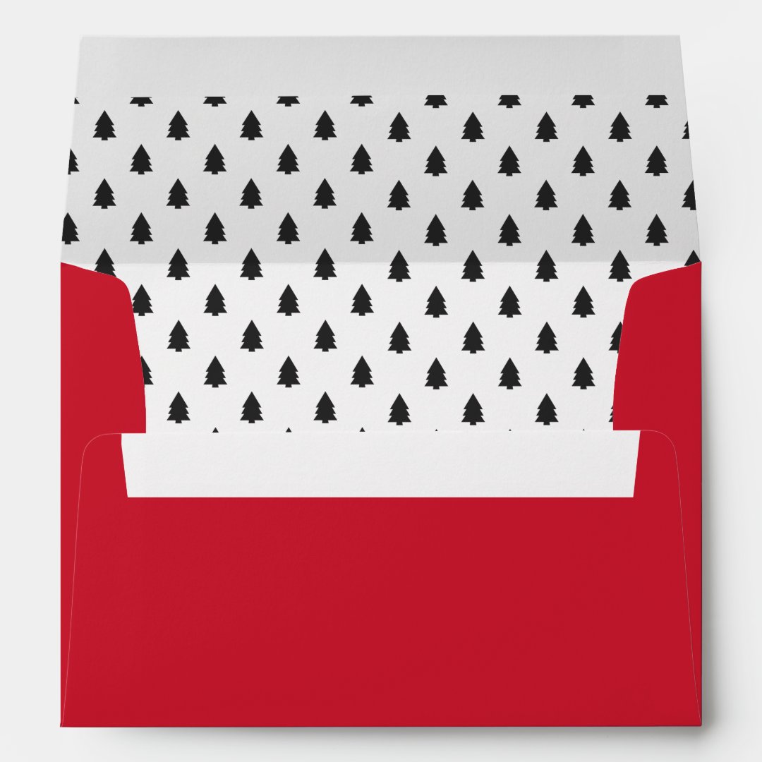 Tiny Trees Pre-Addressed Holiday Envelopes | Zazzle