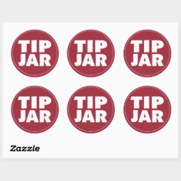 Tip Jar sticker | Zazzle
