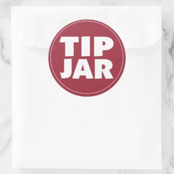 Tip Jar sticker | Zazzle