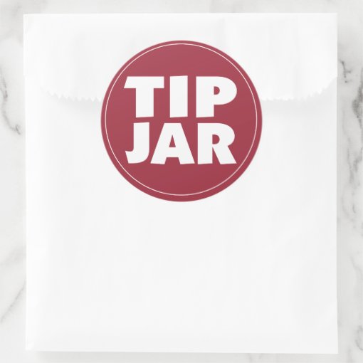 Tip Jar sticker | Zazzle