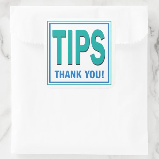 Tip Jar Thank You sticker | Zazzle