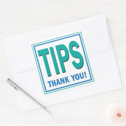 Tip Jar Thank You sticker | Zazzle