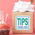 Tip Jar Thank You sticker | Zazzle