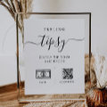 Tip Your Bartender Sign, Wedding Bar Tip Sign | Zazzle