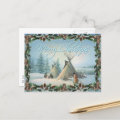 TIPI CAMP SQUAW & BOUGHS by SHARON SHARPE Holiday Postcard | Zazzle