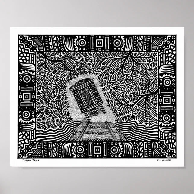 Tipping Train Poster | Zazzle