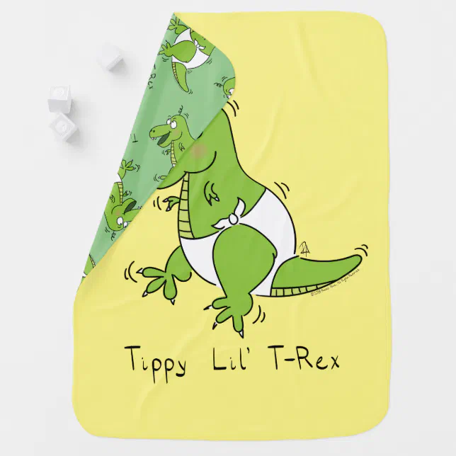 Tippy Lil T-Rex Baby Dinosaur Blanket | Zazzle