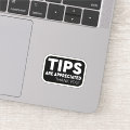 Tips Are Appreciated Thank you Sticker | Zazzle