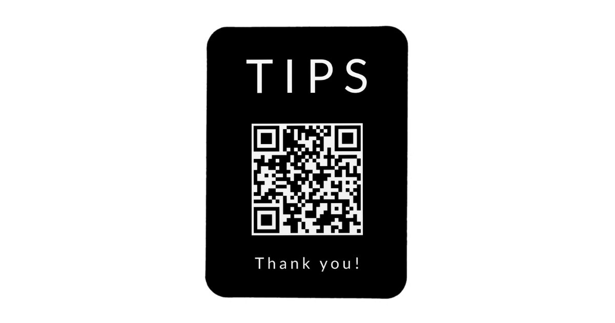 Tips QR Code Magnet | Zazzle