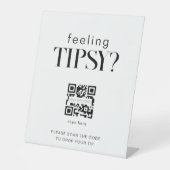 Tipsy Qr code Bar tip sign | Zazzle