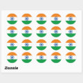 "Tiranga Jhanda" Indian Tricolour Flag Classic Round Sticker | Zazzle