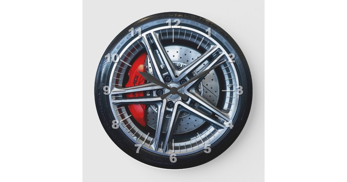 Tire center large clock | Zazzle